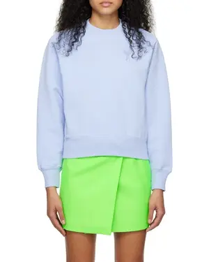 AMI Paris Organic Cotton Sweatshirt With Tonal Logo