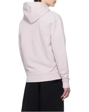 AMI Paris De Coeur Logo Embroidered Hoodie - White