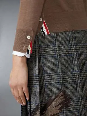 Thom Browne 4-bar Striped V-neck Cardigan
