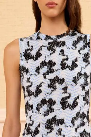 Ulla Johnson Ines Jersey Top With Graphic Print - Ciel