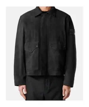 Stone Island Stand Collar Jacket With Durable Surface