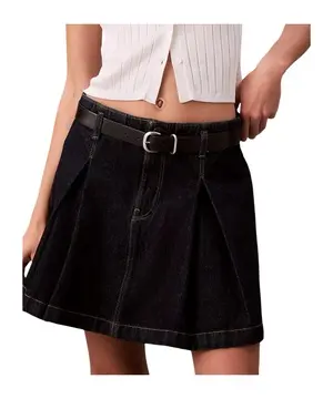 Calvin Klein A-line Denim Mini Skirt