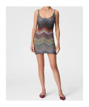 Missoni Zigzag Knit Sequin Mini Dress
