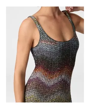 Missoni Zigzag Knit Sequin Mini Dress