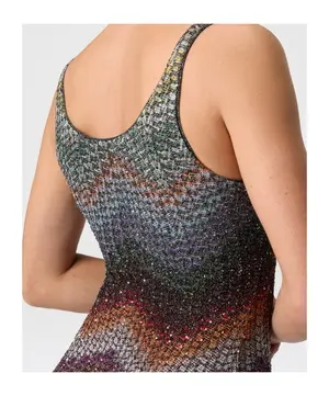 Missoni Zigzag Knit Sequin Mini Dress