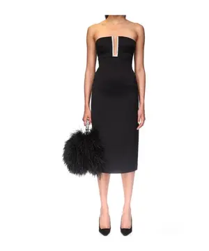 David Koma Rhinestone Embellished Midi Dress