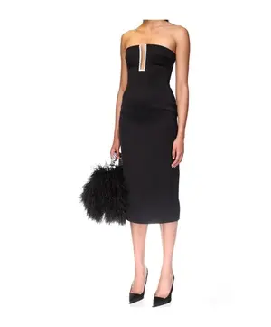 David Koma Rhinestone Embellished Midi Dress