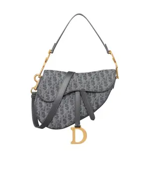 Dior Dior Saddle Bag With Strap Gray