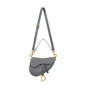 Dior Saddle Bag With Strap - Gray