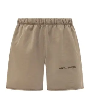 GALLERY DEPT. Logo Print Raw-edge Shorts