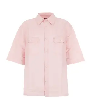 WILLY CHAVARRIA Corcoran Short-sleeve Flap-pocket Shirt - Pink