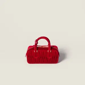 Miu Miu Arcadie Matelassé Tote Bag - Red