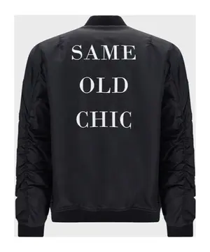 Moschino Slogan Print Bomber Jacket