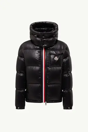 Moncler Montbeliard Short Down Jacket With Hood - Black