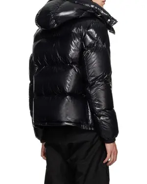 Moncler Montbeliard Short Down Jacket With Hood - Black