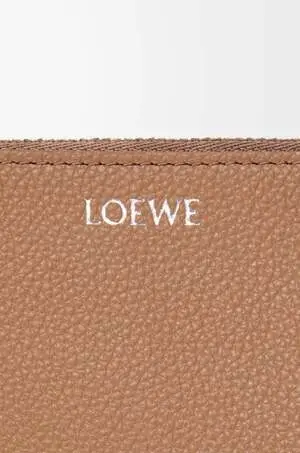 Loewe Pebble Anagram-detail Cardholder - Mocha