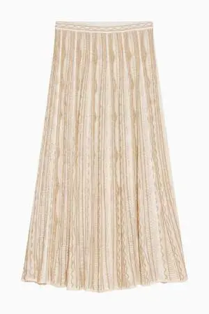 Ulla Johnson Clio Knit Midi Skirt - Conch