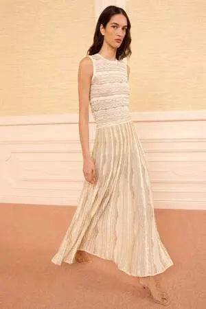 Ulla Johnson Clio Knit Midi Skirt - Conch
