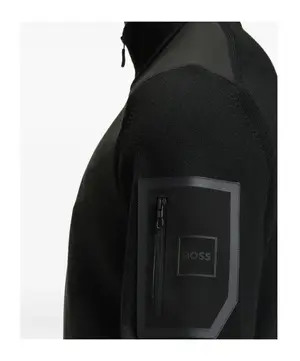 Hugo Boss Zip-fastening Sweatshirt With Side Pockets