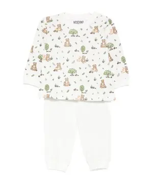 Moschino Teddy Bear Print Trousers Set - White
