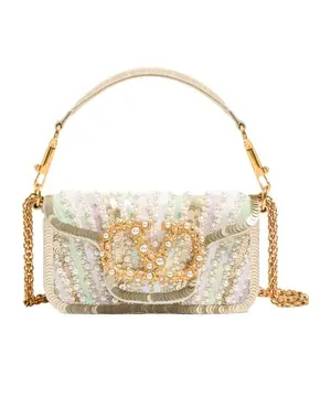 Valentino Garavani Locò Small Shoulder Bag With Jewel Logo - Multicolor