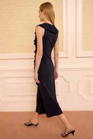 Ulla Johnson Chiara Cotton Ruffle Dress - Midnight