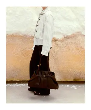 LOW CLASSIC Striped Jacket With Classic Collar