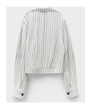 LOW CLASSIC Striped Jacket With Classic Collar