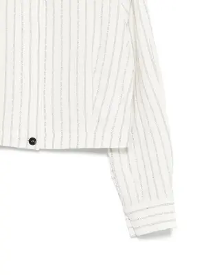 LOW CLASSIC Striped Jacket With Classic Collar