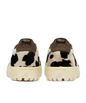 AUTRY Lace-up Sneakers With Cow-print Detail