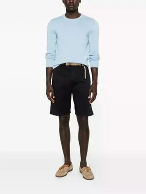 WHITE SAND Belted Shorts