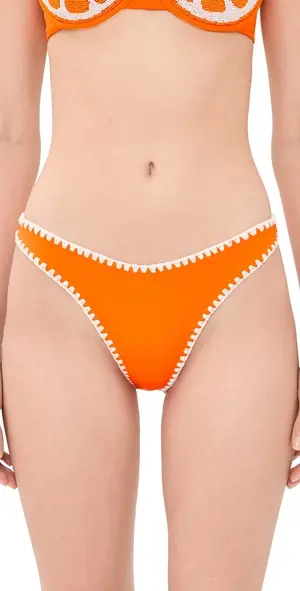 LESLIE AMON Slice Bikini Bottoms - Orange