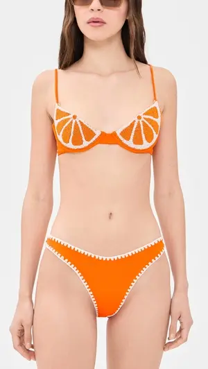 LESLIE AMON Slice Bikini Bottoms
