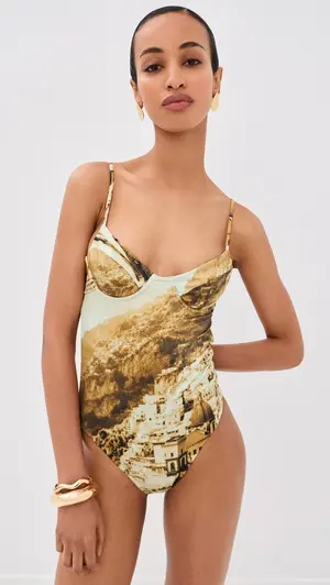Staud Caroline One Piece Swimsuit