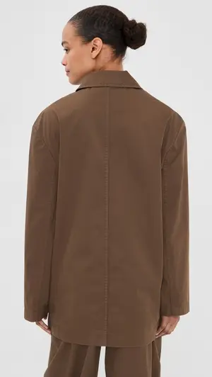 Tibi Garment Dyed Cotton Liam Blazer