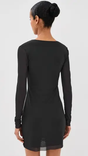 Staud Reve Mini Dress With Lace-up Detail