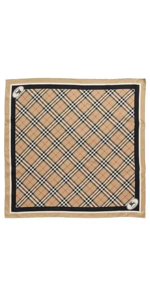 Burberry Check Silk Scarf - Sand