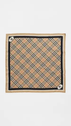 Burberry Check Silk Scarf - Sand