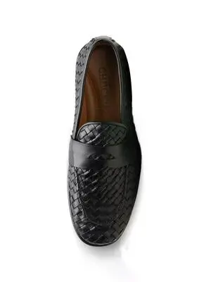 CHUCKIES Woven Leather Loafers