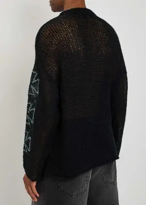 ASKYURSELF Open-knit Jumper With Cross Intarsia