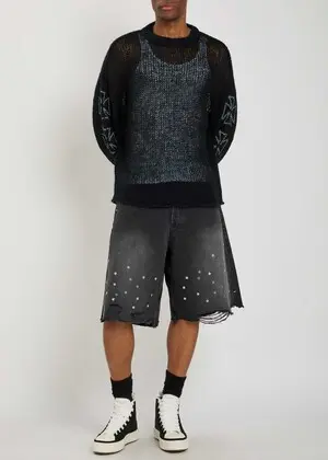 ASKYURSELF Open-knit Jumper With Cross Intarsia