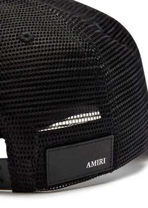 Amiri Three Star Appliquéd Trucker Cap - Black