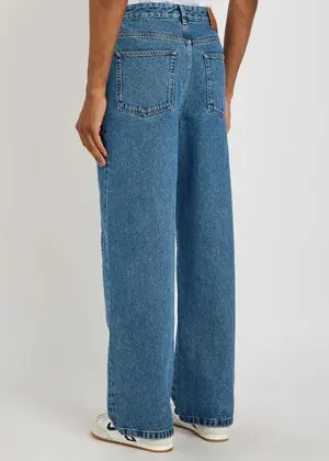 Loewe Anagram Embroidered Baggy Jeans