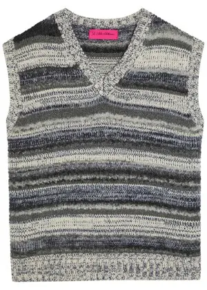 THE ELDER STATESMAN Striped Knit Cashmere-blend Vest - Multicoloured 1