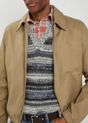 THE ELDER STATESMAN Striped Knit Cashmere-blend Vest