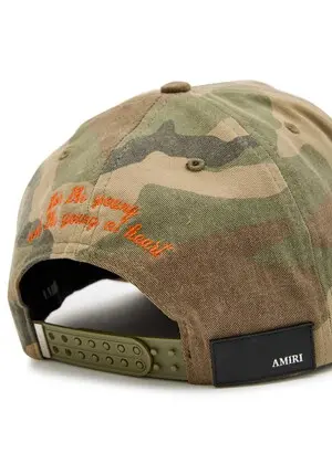 Amiri Camouflage Twill Cap