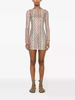 Missoni Zigzag Knit Open-back Dress