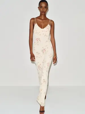 REFORMATION Lysandra Maxi Dress With Cowl Neckline And Lace-up Back