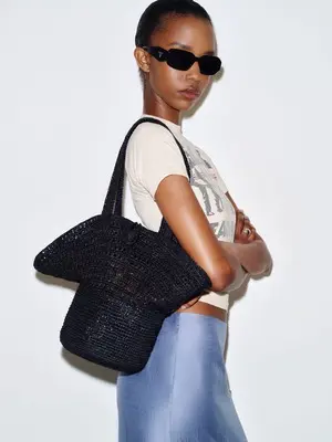 REFORMATION Sonia Hat Bag - Black