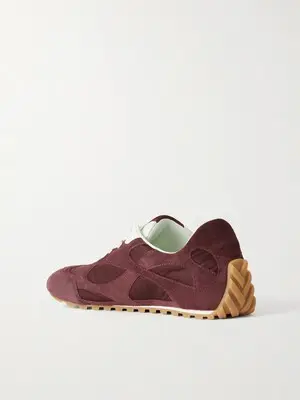 Bottega Veneta Orbit Flash Suede Sneakers - Brown